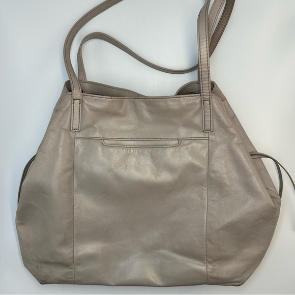 HOBO | Bags | Hobo International Taupe Leather Bag Double Handle Large ...